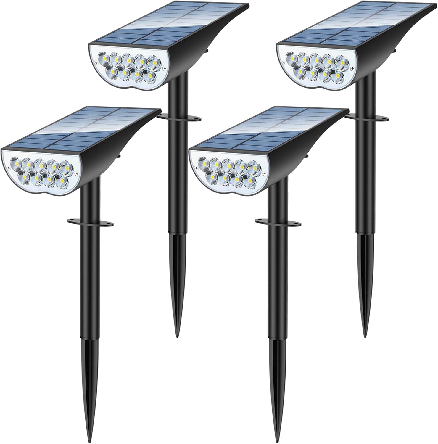 SHIYOU-Solar Spot Lights Outdoor, Solar Lights Outdoor Waterproof IP65 ...