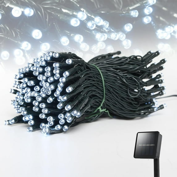 SHIYOU-Solar String Lights Outdoor, 82ft Cool White Solar String Lights ...