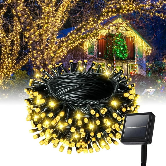SHIYOU-String Solar Lights Outdoor Waterproof - 200 LED Extra-Long 82ft ...
