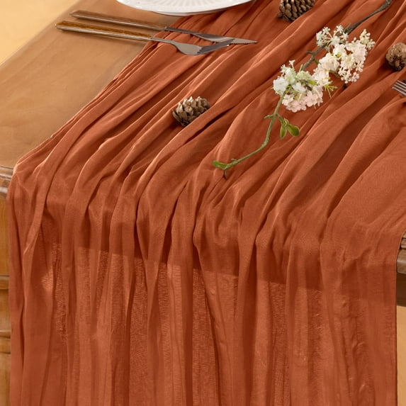 SHIYOU-Terracotta Table Runner, 10FT Boho Decoration, Sage Green ...