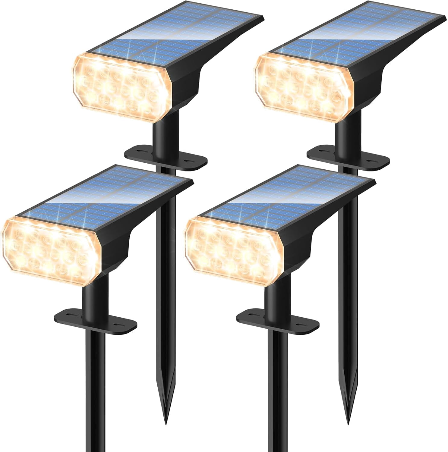 SHIYOU-Waterproof Solar Lights Outdoor: IP65 Led Spot Light Decorations ...