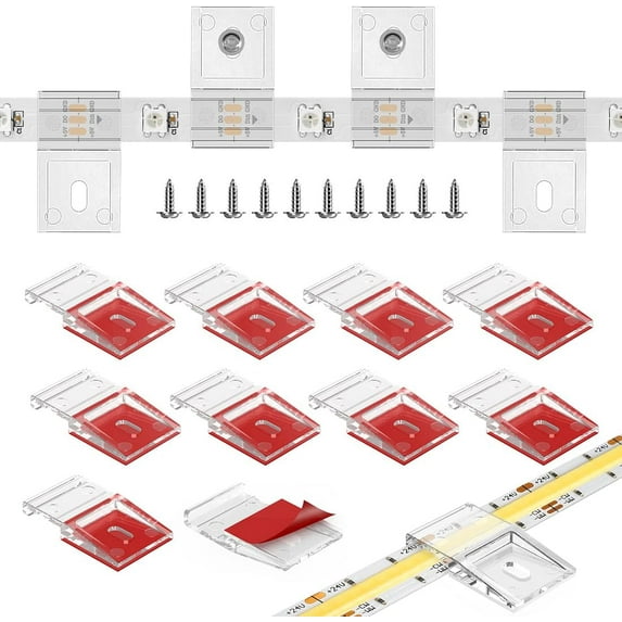 SHIYOU-transparent Strip Light Clips,Self Adhesive with Screws Mounting ...