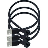 SHIYUU 3Pc USB to 4Pin Fan Adapter Cables 4Pin Computer PC Fan Power ...