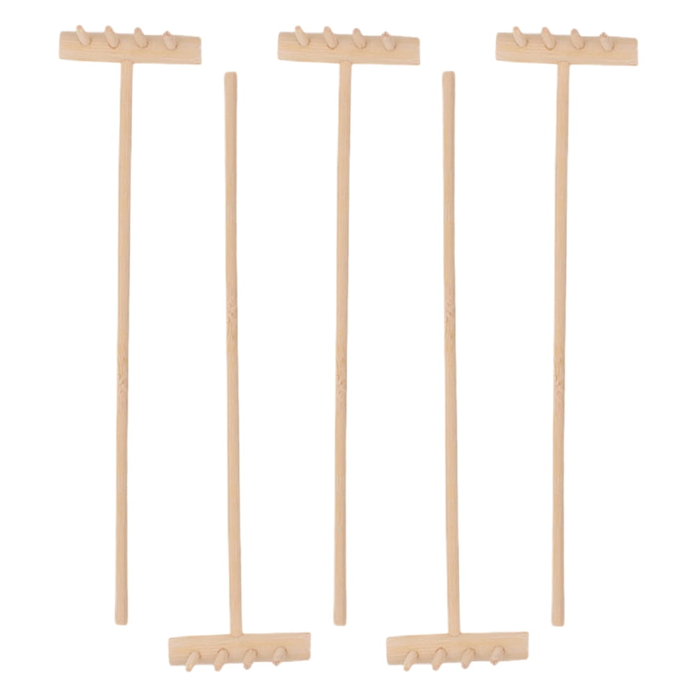 SHIYUU 5pcs Garden Sandbox Rakes Crafts Portable Tabletop Rakes ...