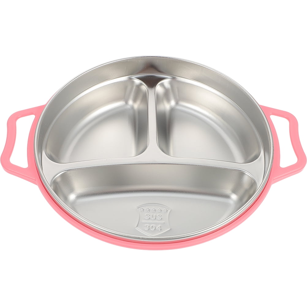 SHIYUU Stainless Steel Divided Plates - 3 Compartment Tray for Portion ...
