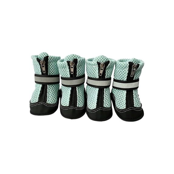 SHJHENG 4 Pcs Breathable Dog Shoes, Waterproof Non Slip Reflective ...