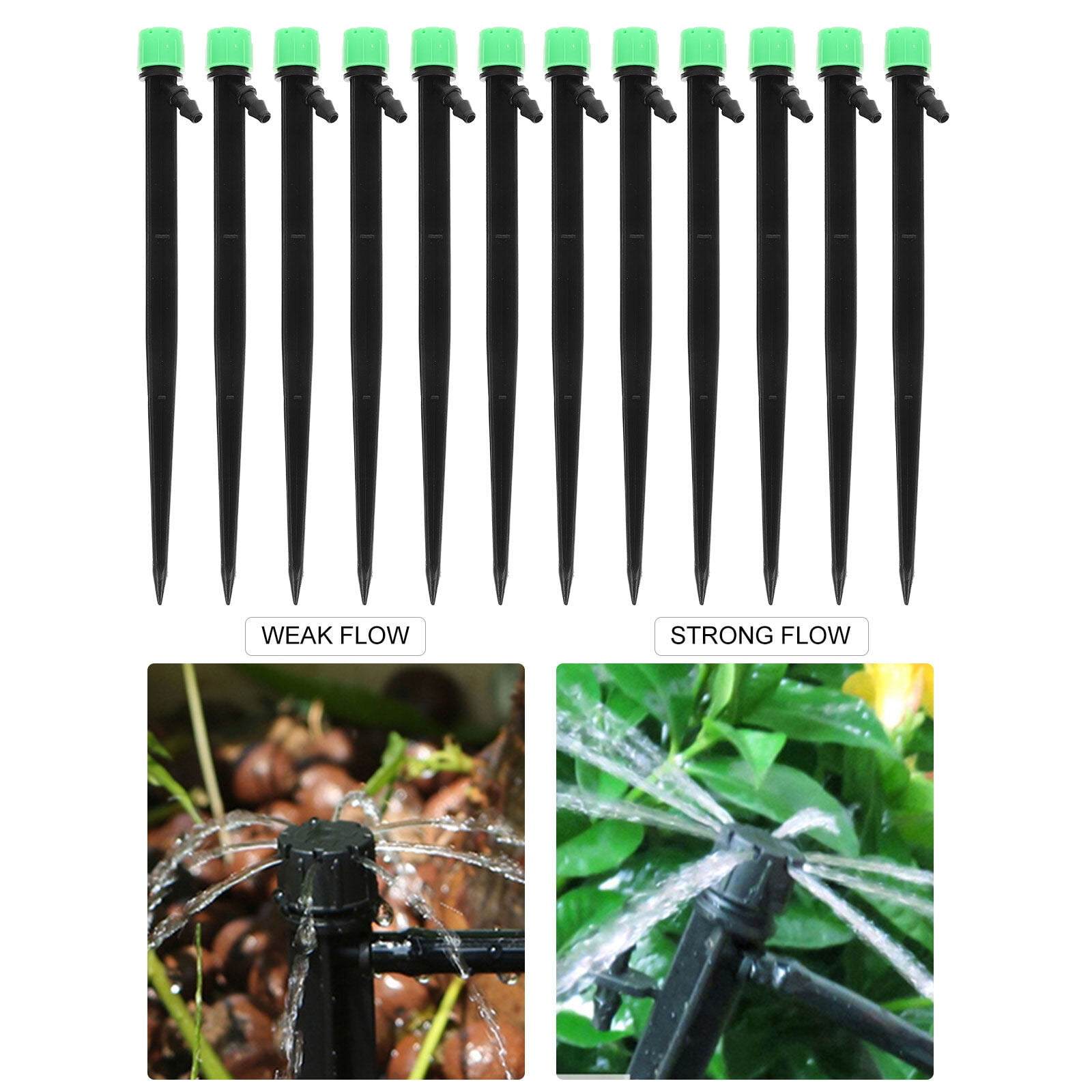 SHLT Mall 50Pcs Drip Irrigation Emitters, Adjustable Flow Irrigation ...