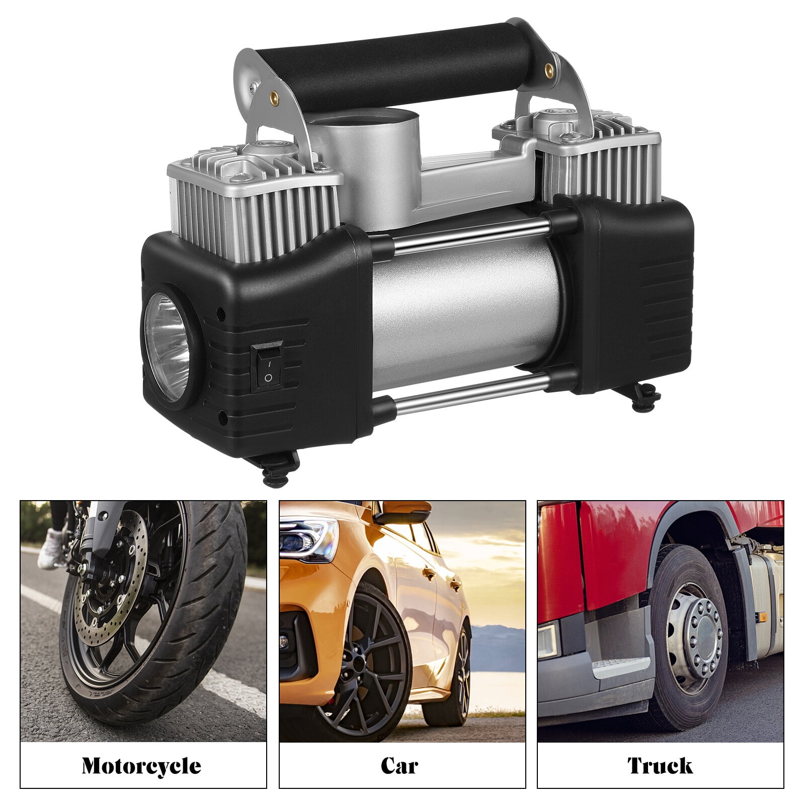 SHLT Mall Tire Inflator Portable Air Compressor Air Pump for Car Tires ...