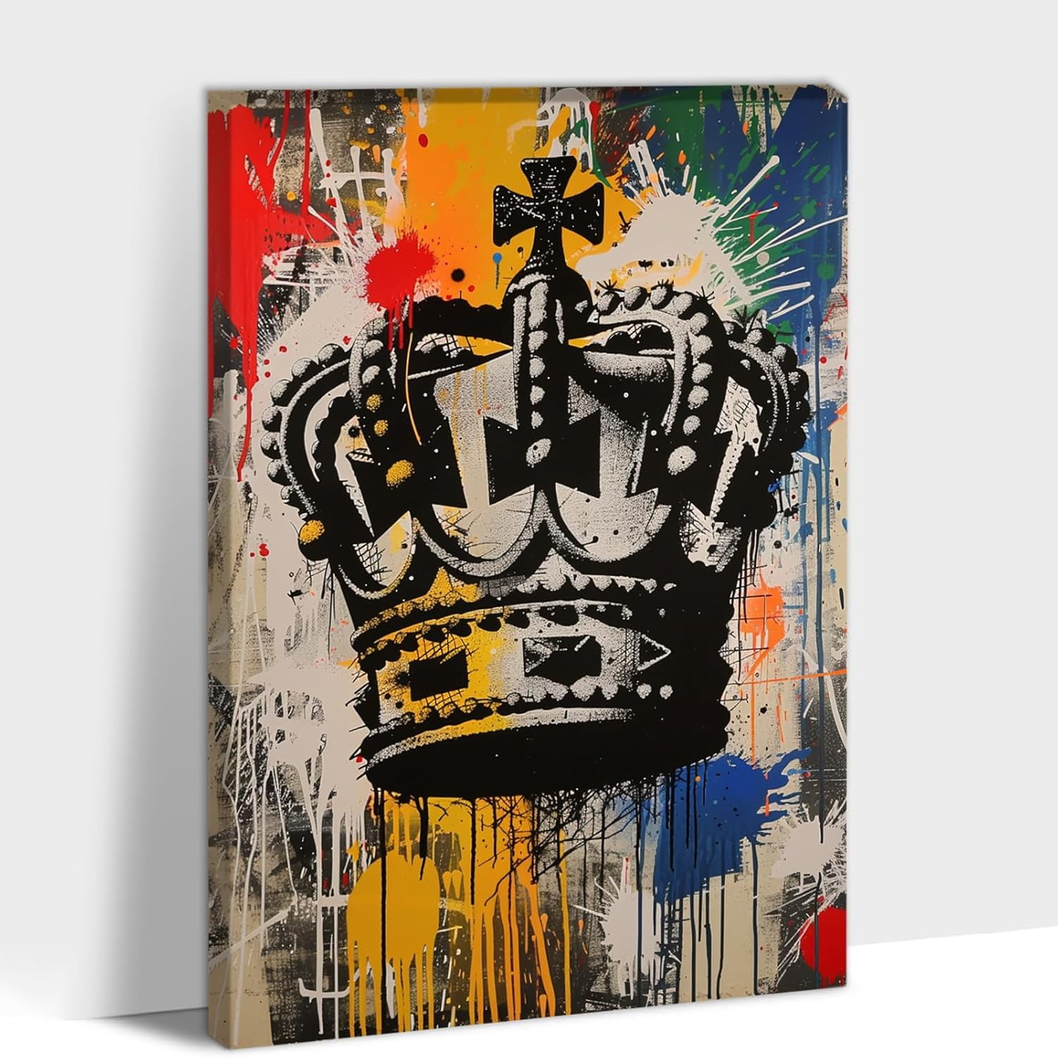 SHMAO Colorful Graffiti Canvas Wall Art, Abstract Banksy Wall Art ...