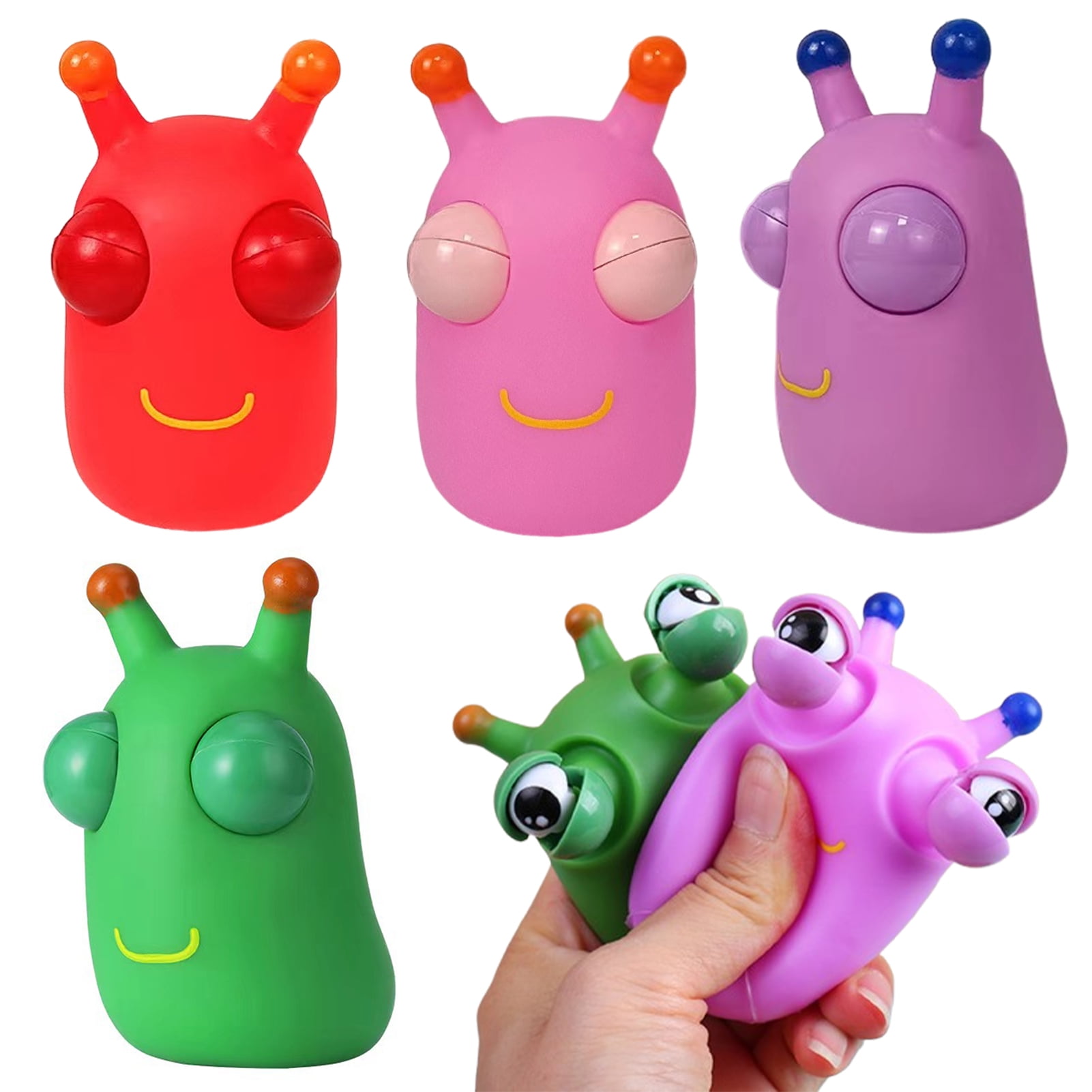 SHNETY 1/2/3Pcs Popping Eye Cabbage Worm Toy Anxiety Stress Relief ...