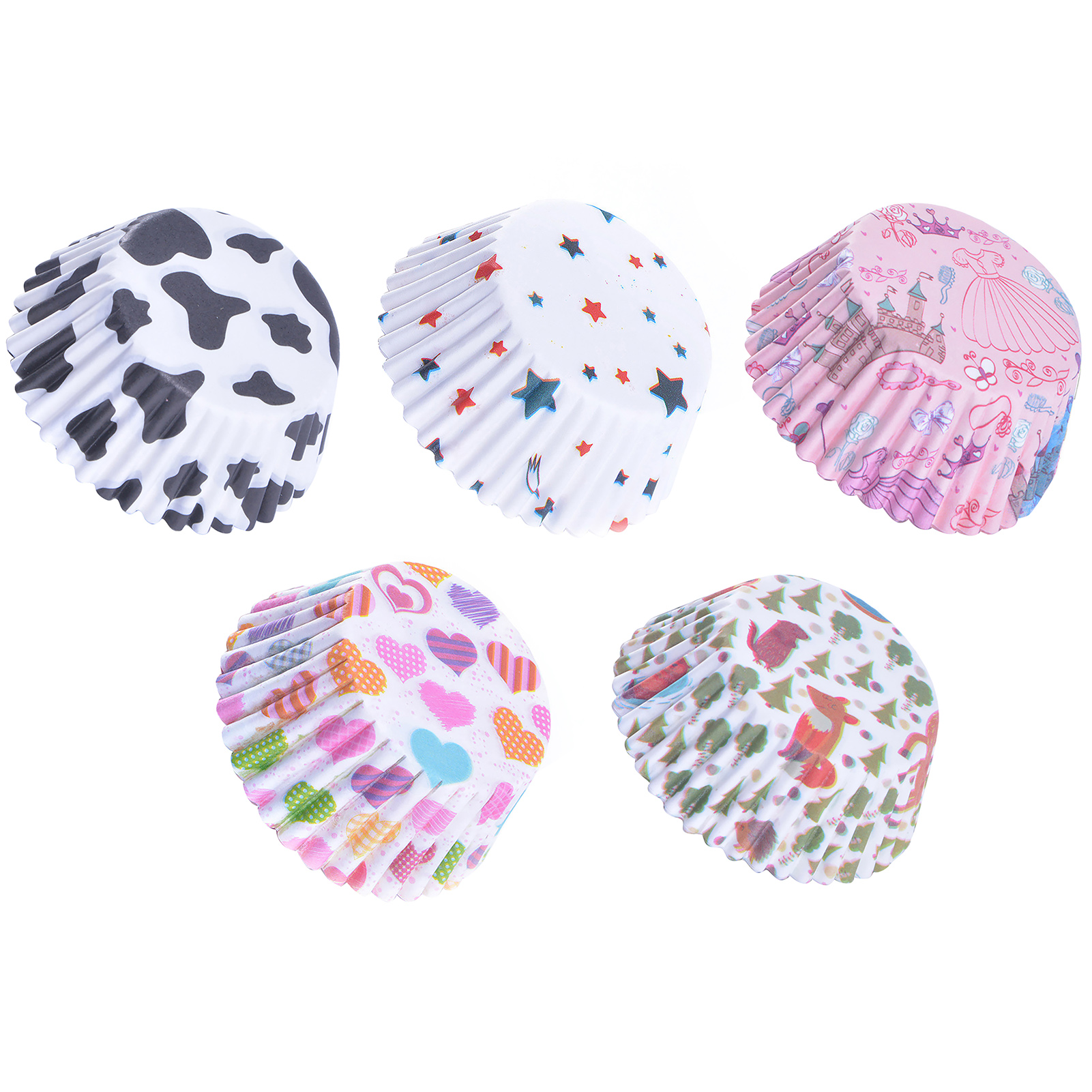 SHNETY 100Pcs Paper Cup Food Grade Exquisite Patterns Thick Greaseproof ...