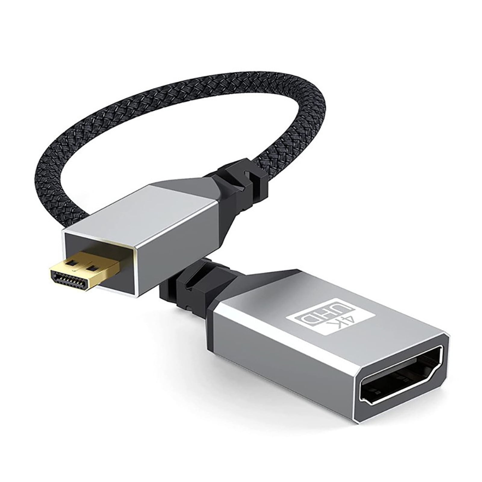 SHNETY 4K 60Hz Micro -compatible to -compatible Flexible Woven Cable ...