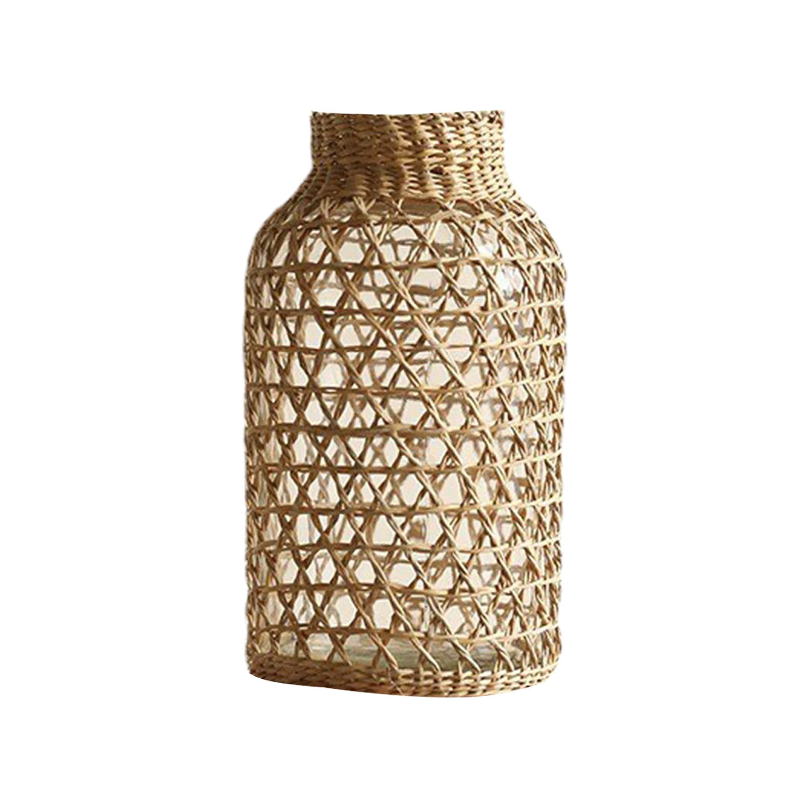 SHNETY Flower Vase Handmade Straw Woven Anti-broken Japanese Style ...