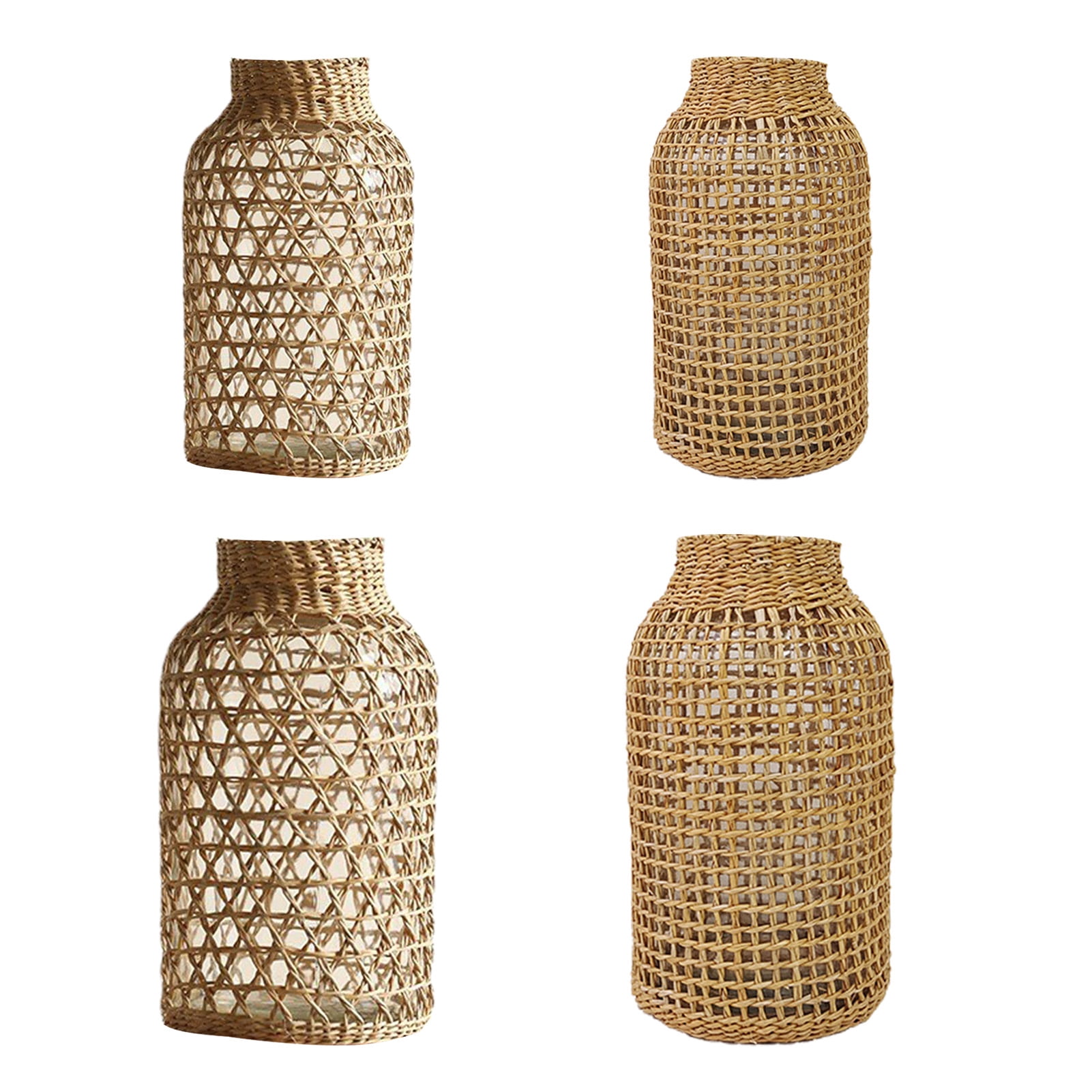 SHNETY Flower Vase Handmade Straw Woven Anti-broken Japanese Style ...