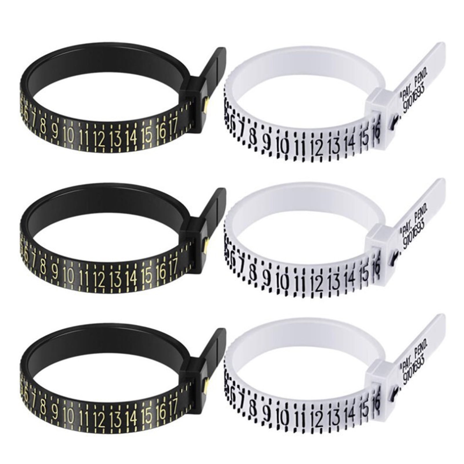 SHNETY Portable Reusable Accurate Ring Sizer Gauge Measuring Tool ...