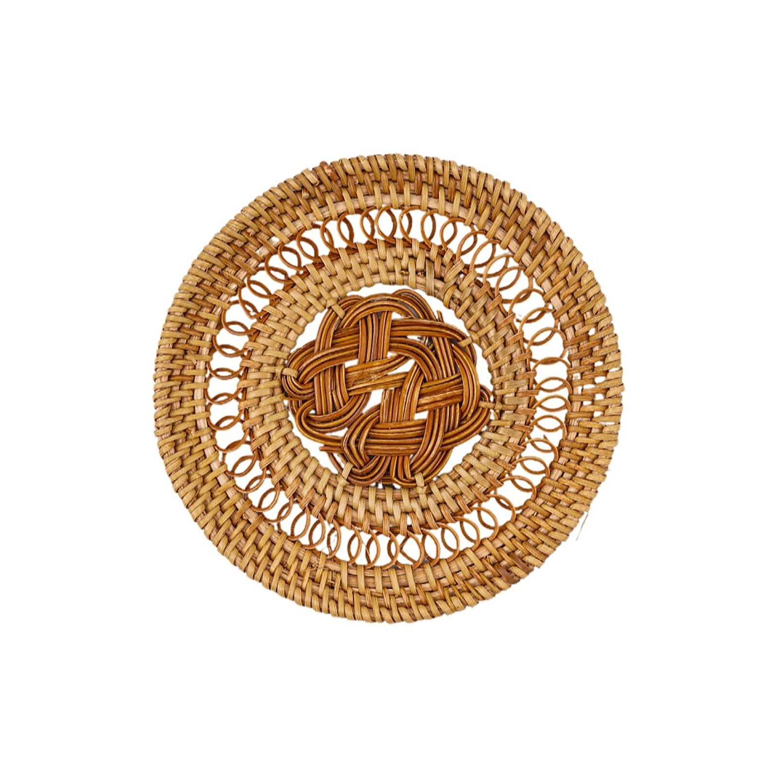 SHNETY Practical Anti-slid Place Mat Good Woven Handmade Rattan Dinner ...