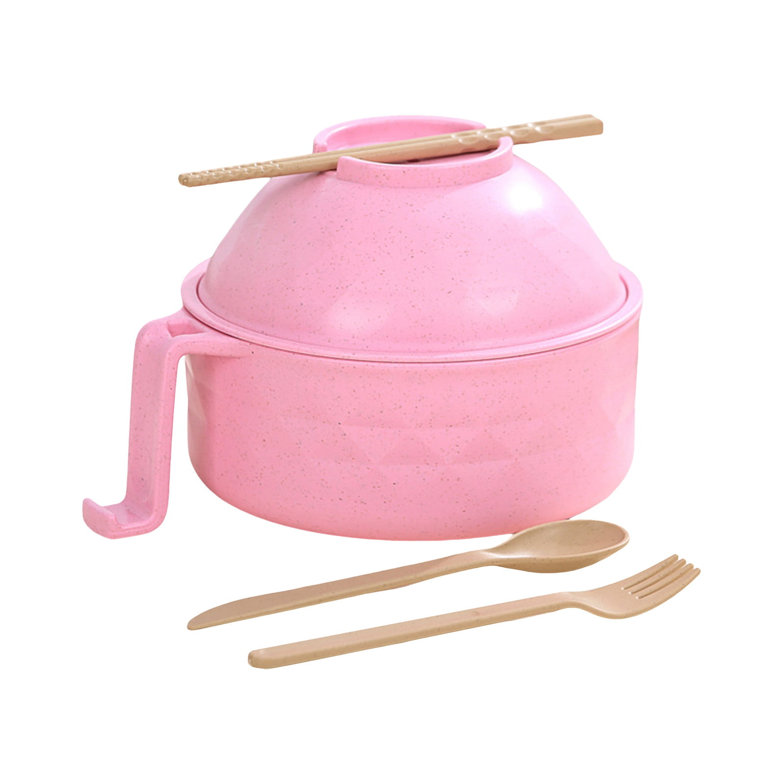 SHNETY Ramen Noodle Cooker Bowl Set with Handles Spoon Quick Ramen ...