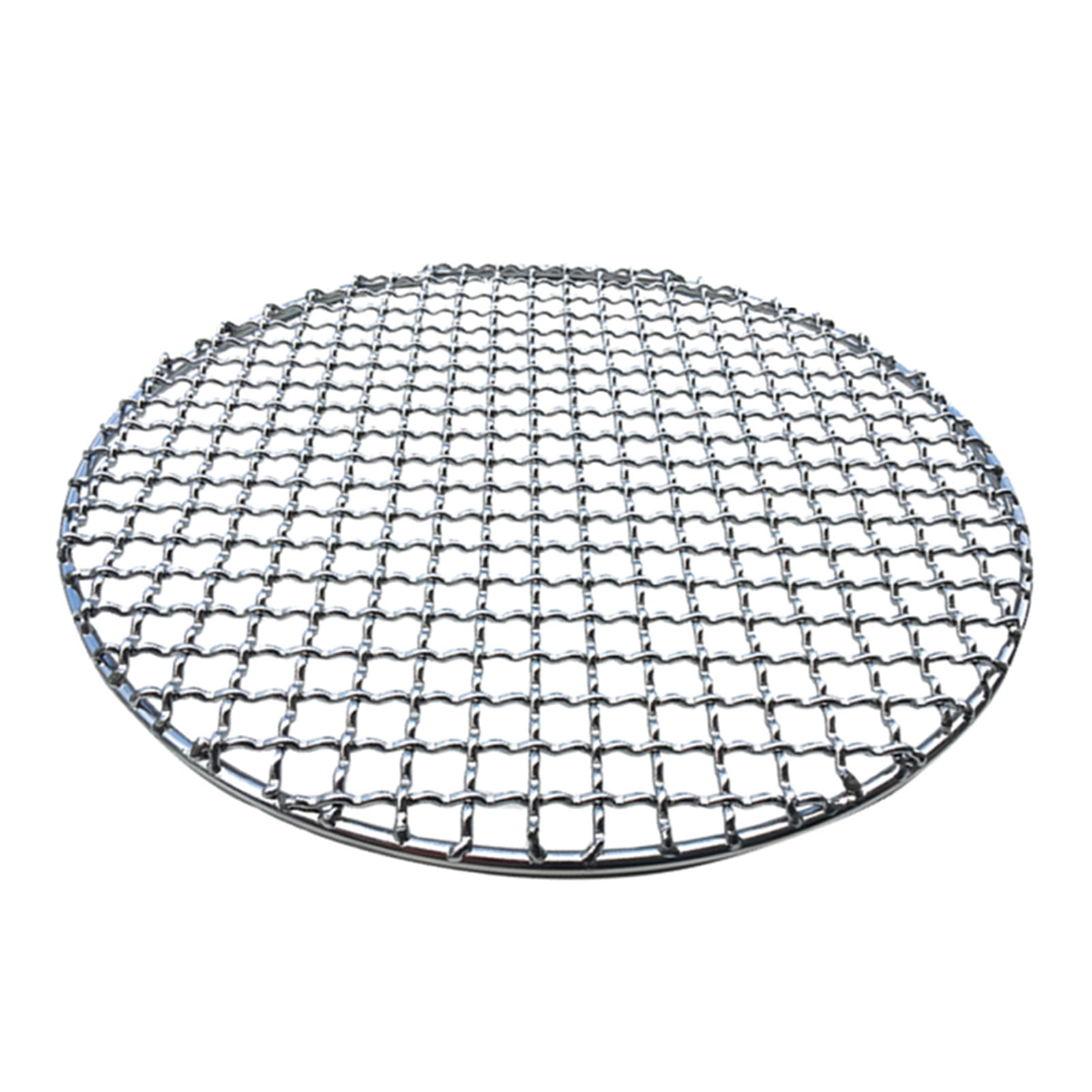 SHNETY Round Stainless Steel BBQ Grill Roast Mesh Net Non-stick ...
