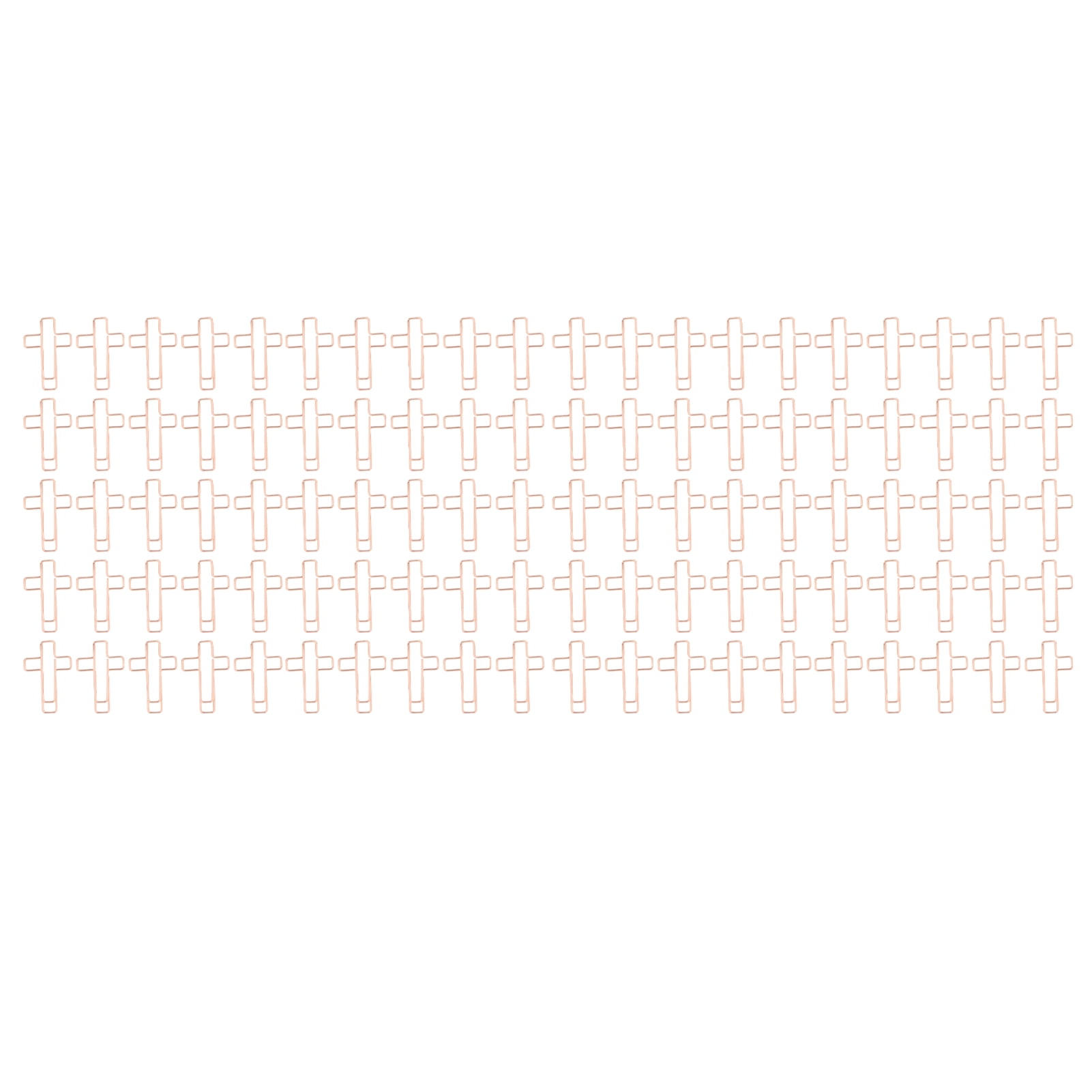 SHNWU 100PCS Cross Paper Clips Rose Gold Metal Paper Clamps for ...