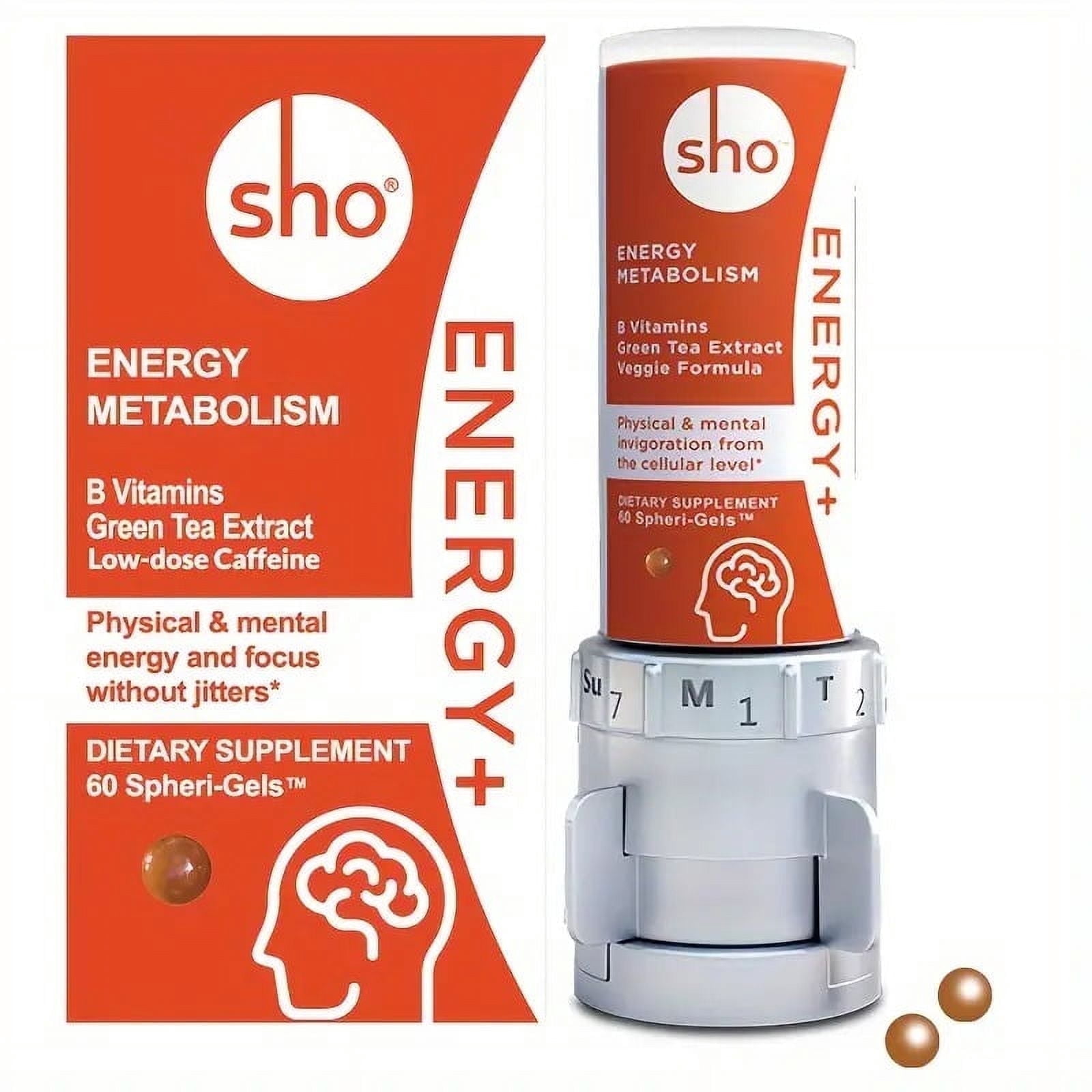 SHO Vegan Energy+ Focus Supplement Kit Matcha Green Tea Extract ...