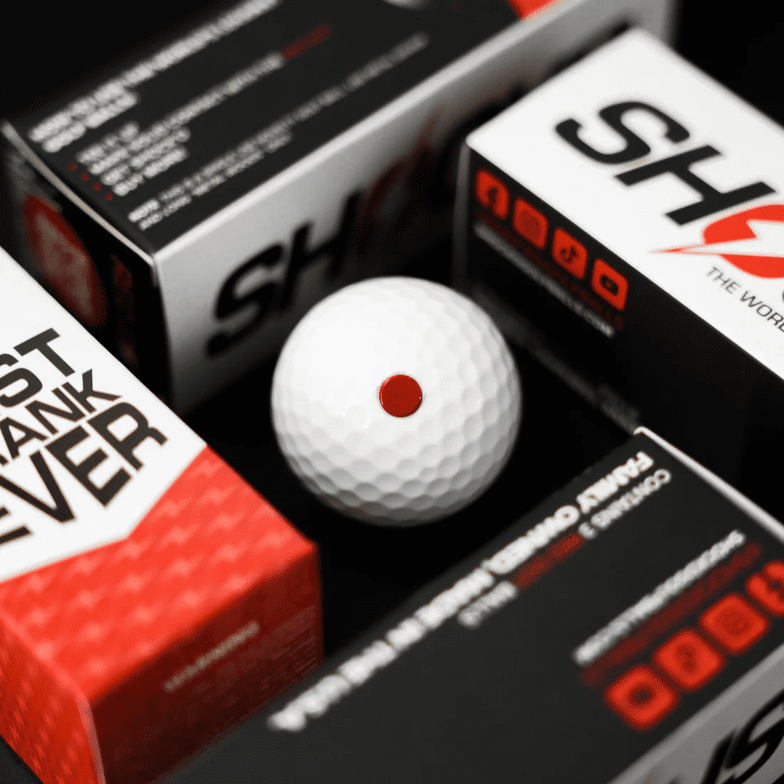 SHOCK'D Golf Balls - The World's Loudest Golf Ball Original Red - 3 balls - Walmart.com