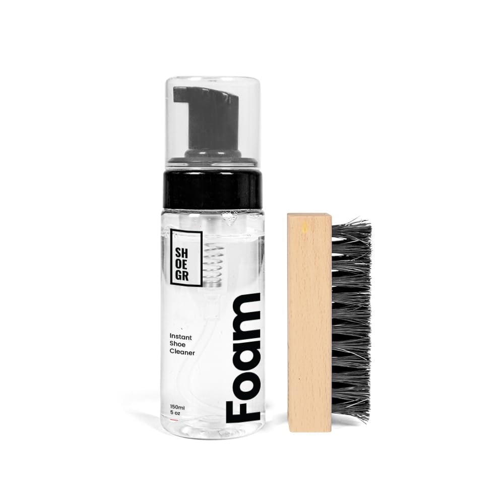 SHOEGR Instant Shoe Cleaning Kit | 150ml Shoe Cleaning Foam & 1 All ...