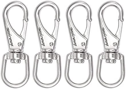 SHONAN Stainless Steel Flag Clips for Flagpole Rope- 4 Pack 3.5 Inch ...