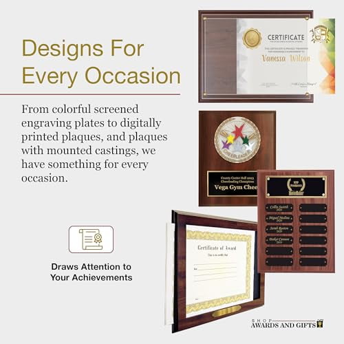SHOP AWARDS AND GIFTS Perpetual Plaque Award Multiple Name Plate Holder ...