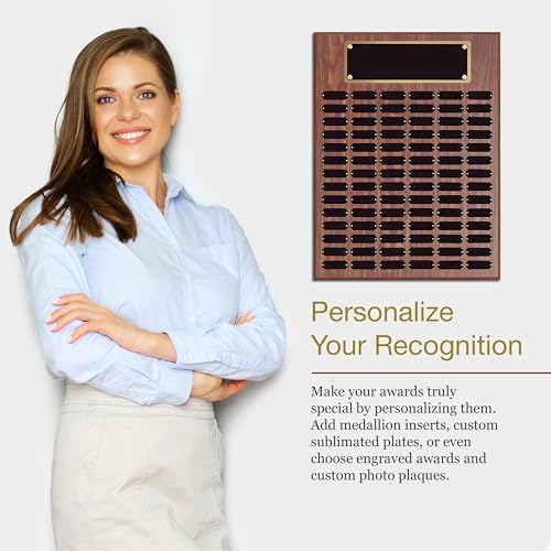 SHOP AWARDS AND GIFTS Perpetual Plaque Award Multiple Name Plate Holder ...