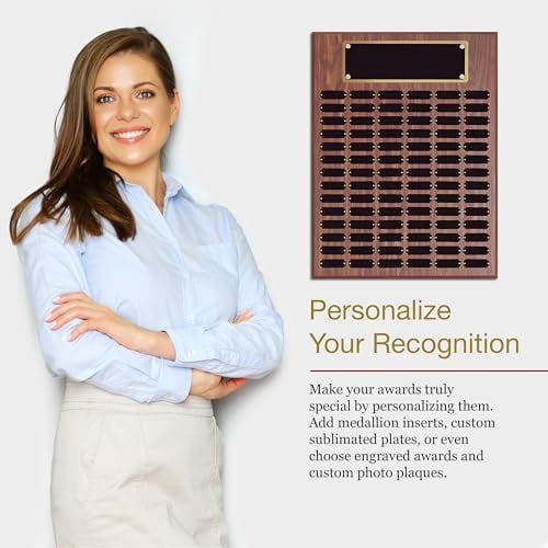 SHOP AWARDS AND GIFTS Perpetual Plaque Award Multiple Name Plate Holder ...