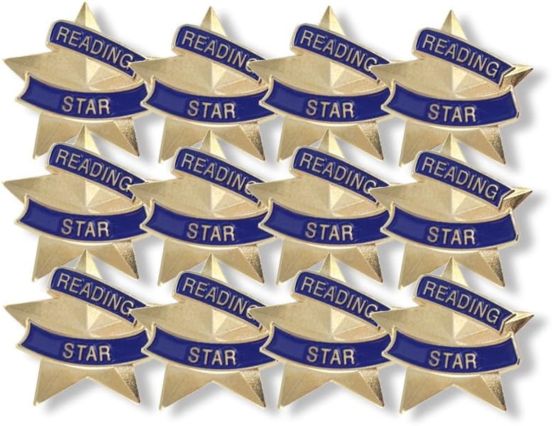 SHOP AWARDS AND GIFTS Reading Star Award Enamel Lapel Pins for Student ...