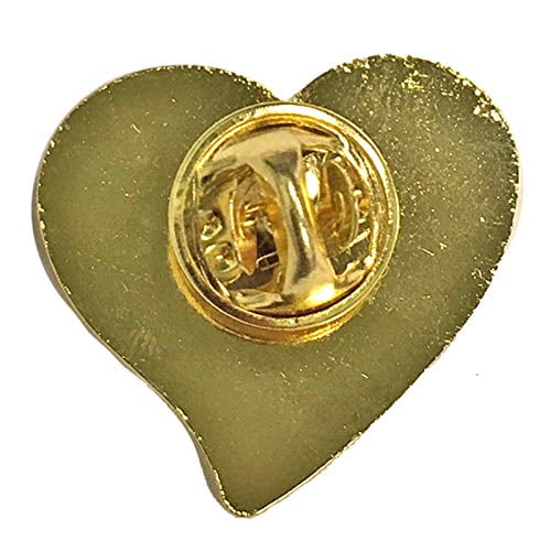 SHOP AWARDS AND GIFTS Yellow Heart Shaped Enamel Lapel Pin with ...