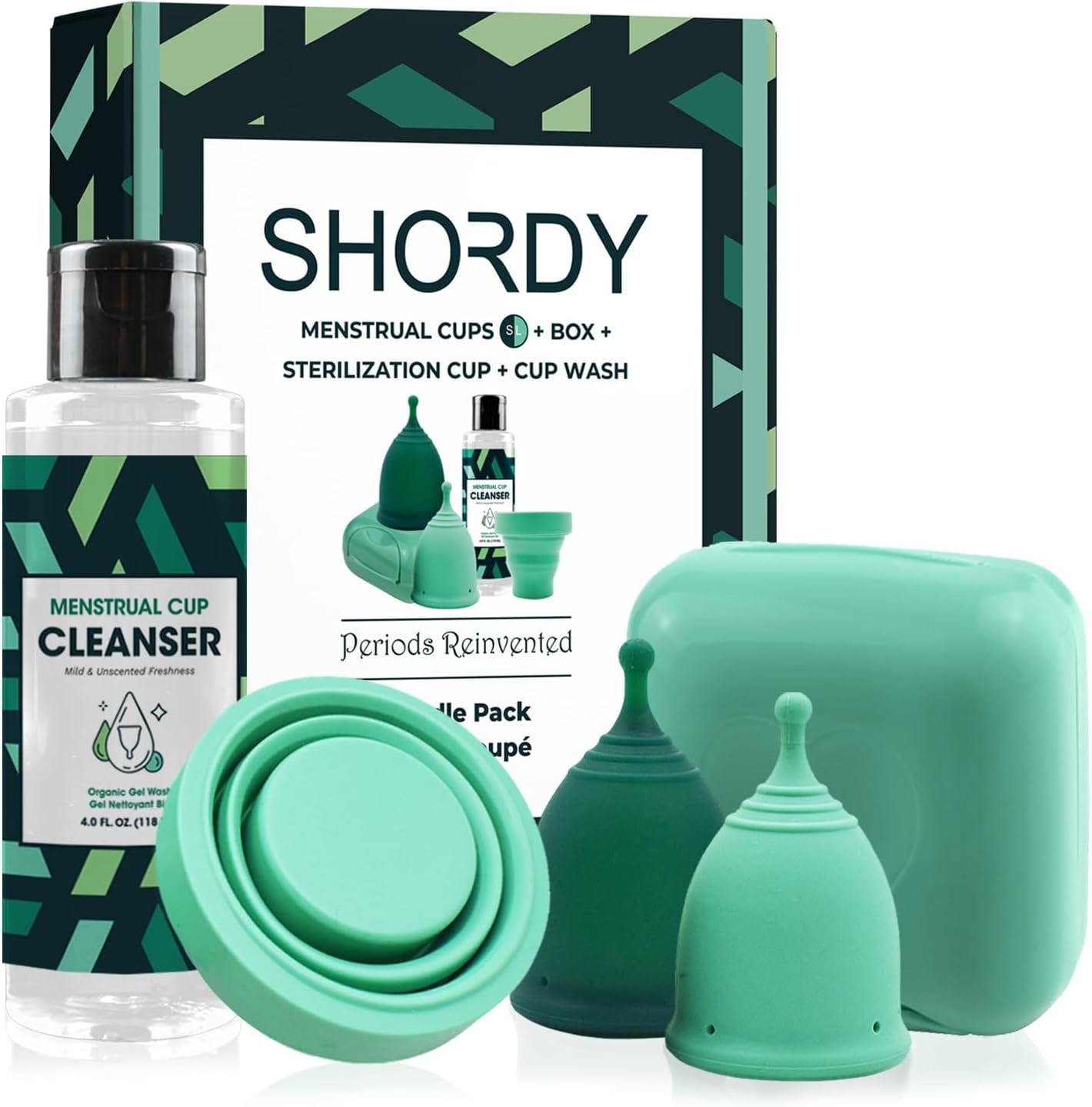 SHORDY Menstrual Cup Beginners Kit, Menstrual Cup PH Balanced Gel ...