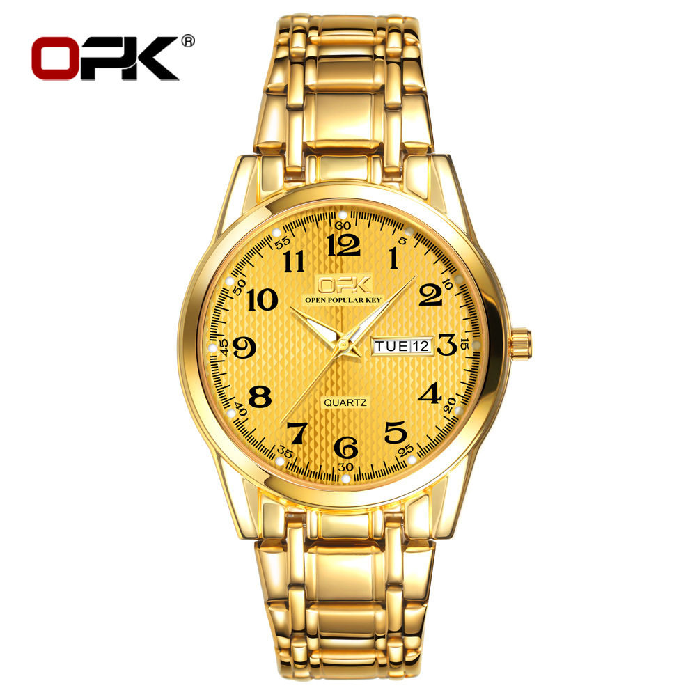 SHORLAM Men's Quartz 40mm Waterproof Dual Calendar Dress Watch ...