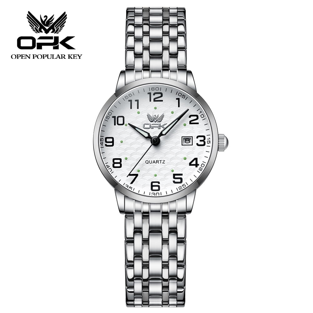 SHORLAM Women's Stainless Steel Calendar Watch 1.54in Quartz Dress ...