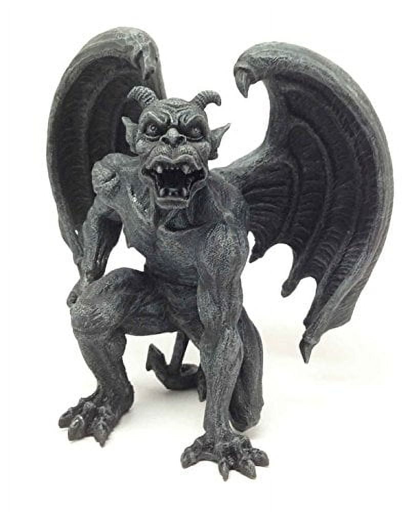 Atl Short Horned Gargoyle Dark Winged Guardian Garden Statues ...