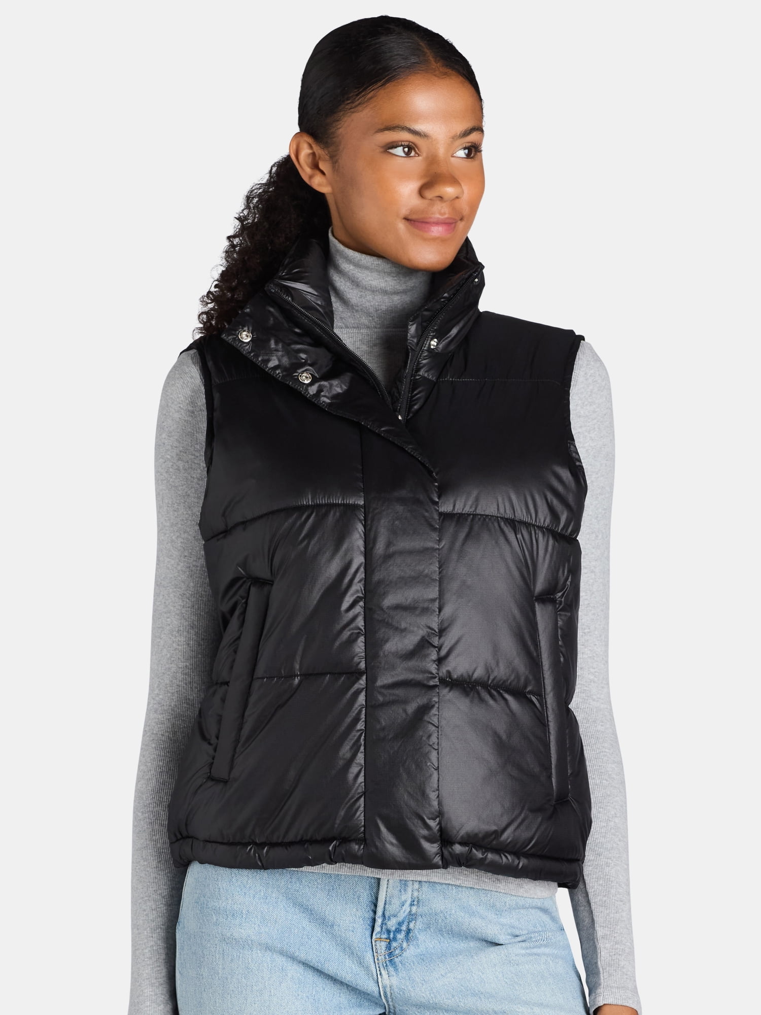Ozark Trail Women's and Women’s Plus Sporty Puffer Vest, Size XS-3X ...