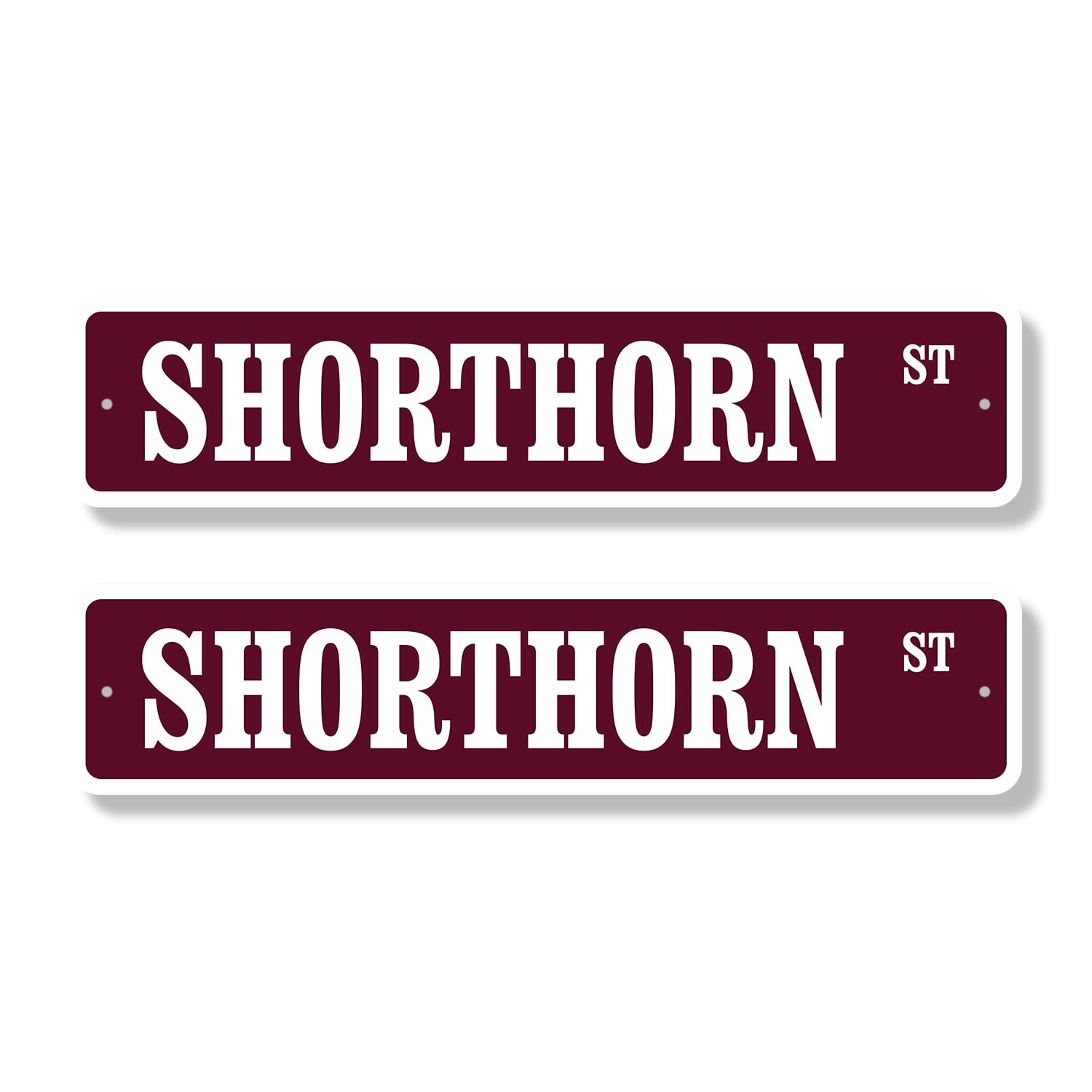 SHORTHORN Classic Street Sign (2 Pack) cow cattle beef farmer farm Road ...