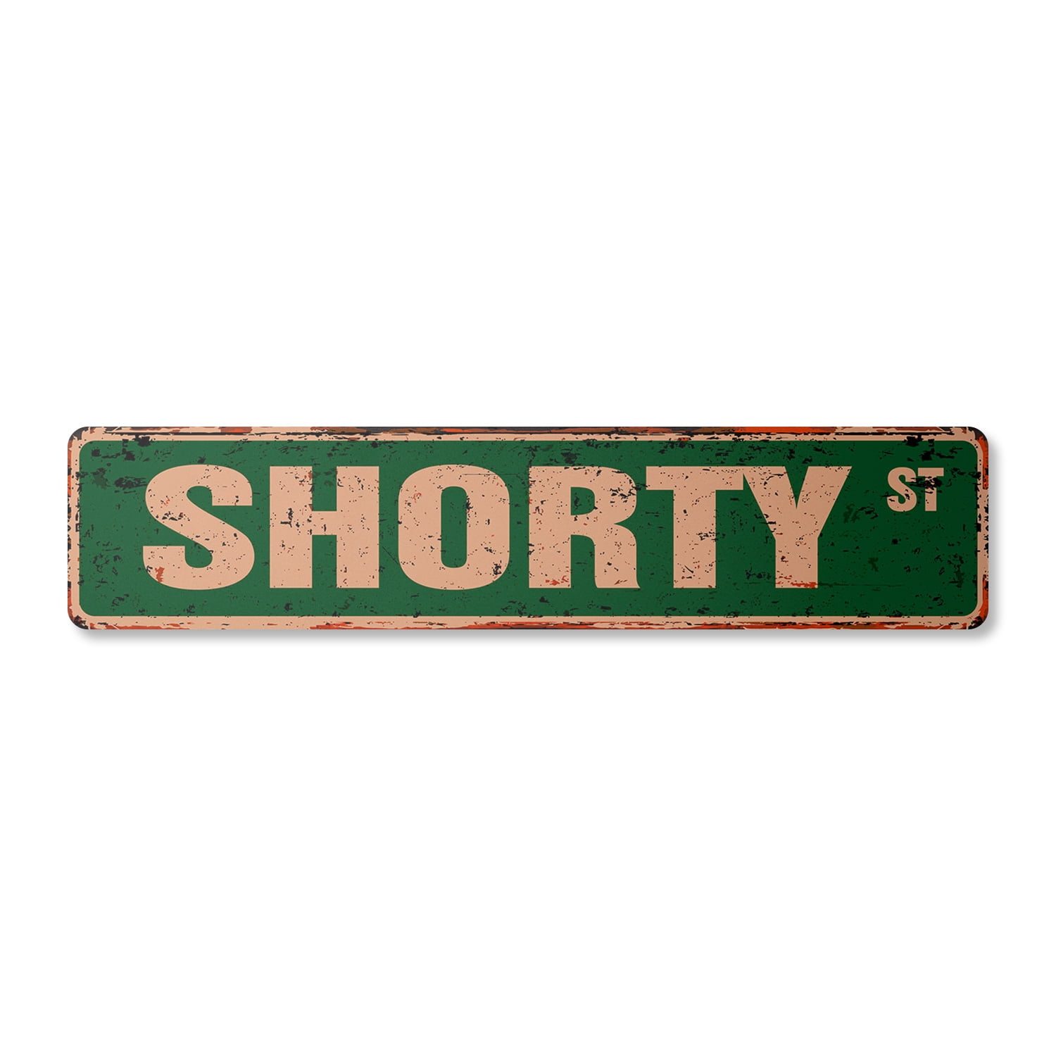 SHORTY Vintage Aluminum Street Sign girlfriend partner short small tiny ...
