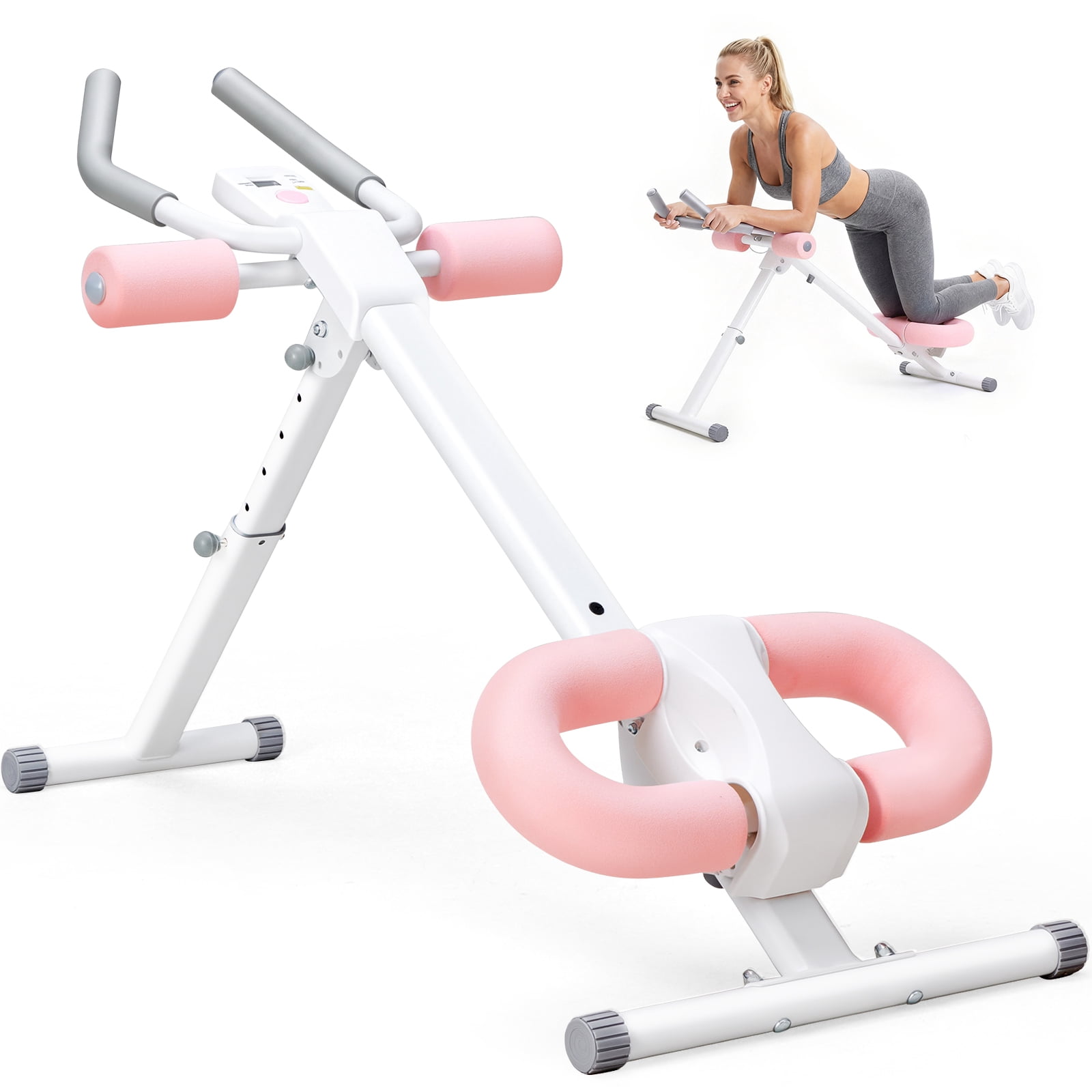 SHOUFTW Adjustable Ab Machine for Home Gym, Foldable Ab Workout ...