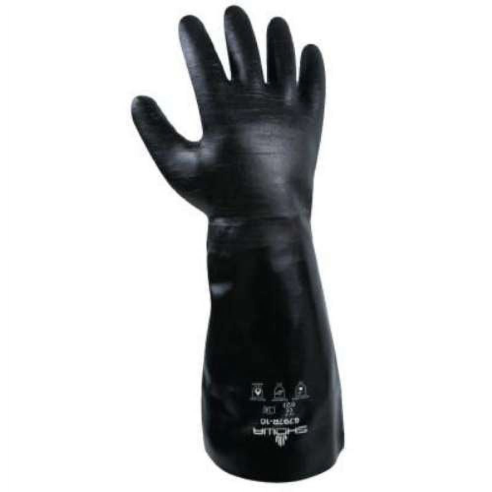 SHOWA Neoprene Elbow-Length Gauntlet Gloves, Black, Rough, Large - 1 DZ ...