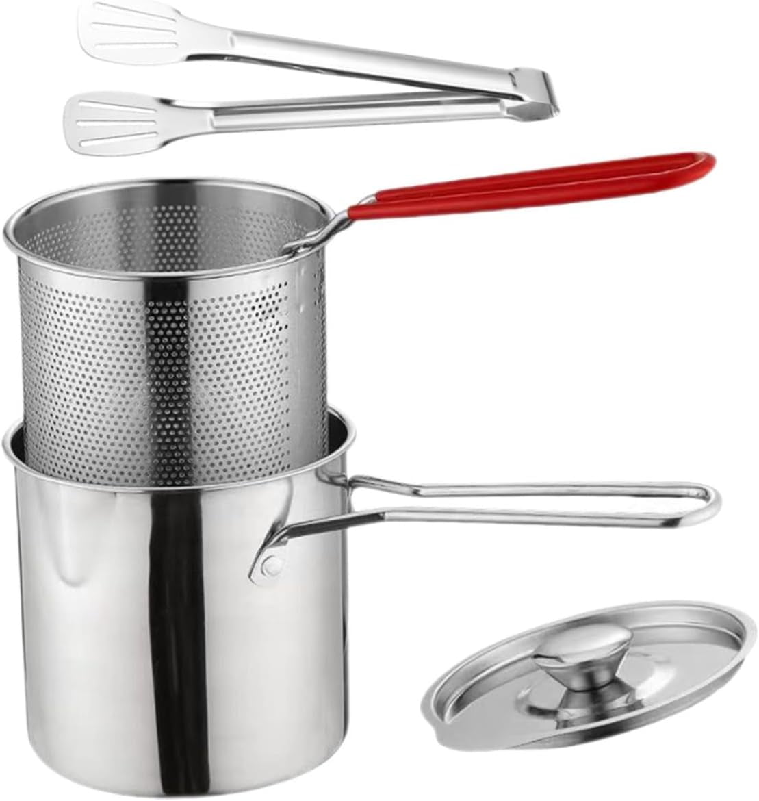 1 Set stainless fry pot pan chicken wings skimmer 304 stainless steel ...