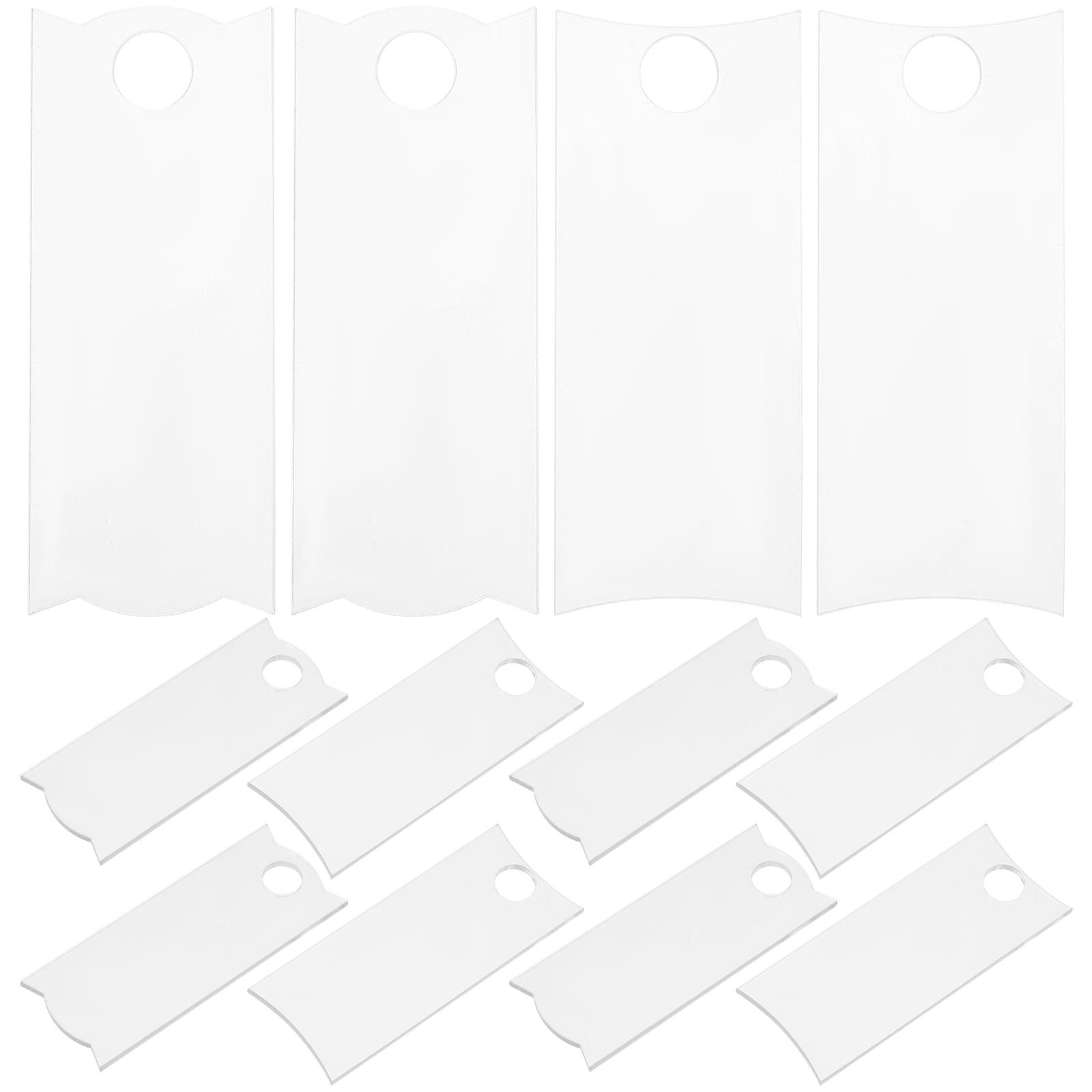 SHOWERORO 12Pcs Blank Name Plate Acrylic Labels Sublimation Name Blanks ...