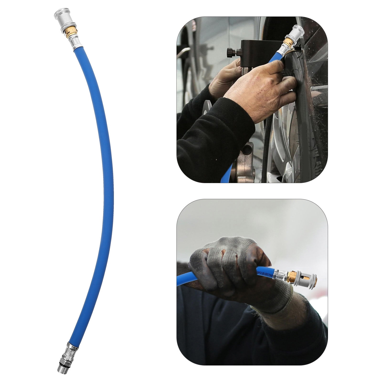 SHOWERORO 1Pack Inflation Pump Outlet Pipe Blue Rubber Alloy for Car ...