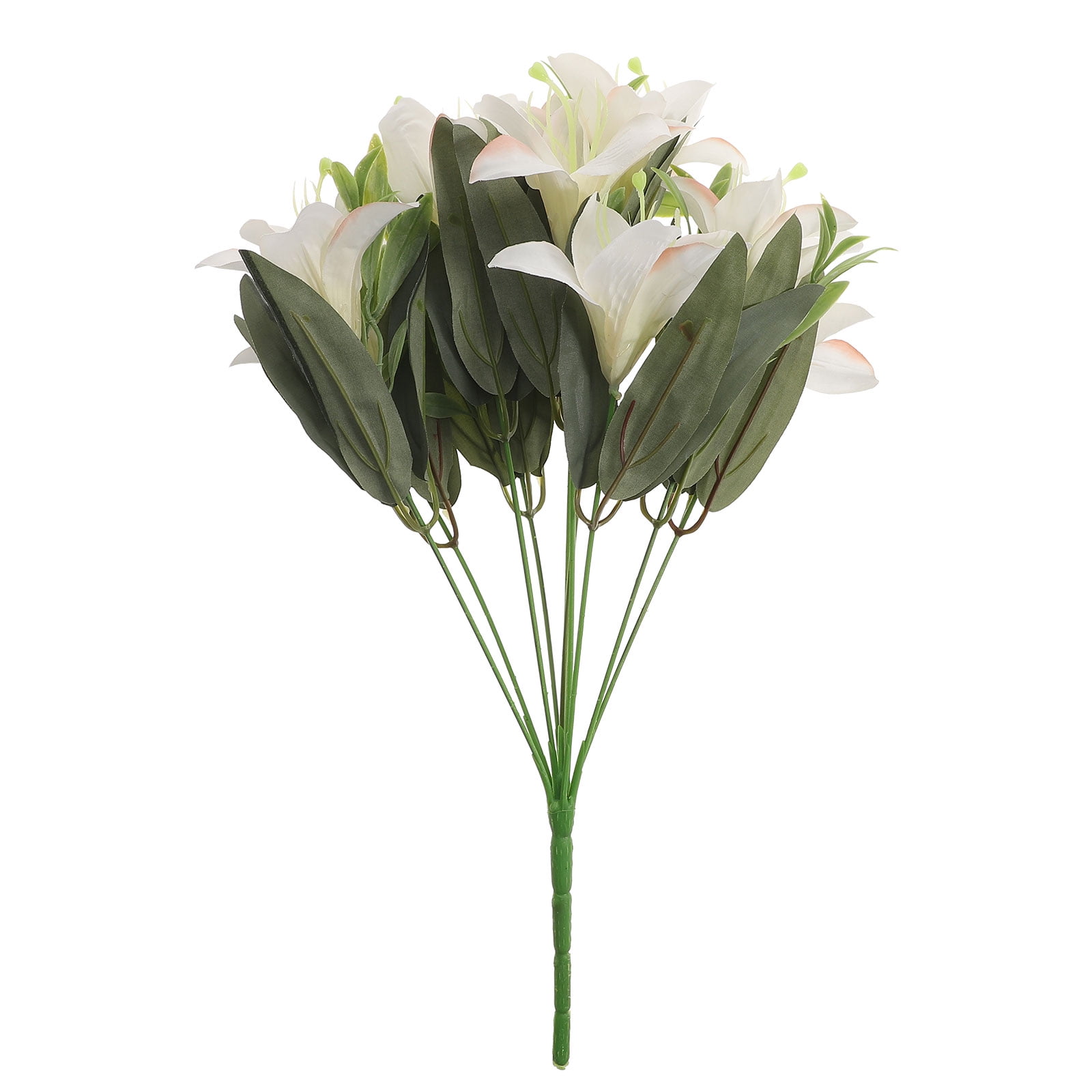SHOWERORO 1Pack Realistic Appearance Artificial Lily Bouquet for Home ...