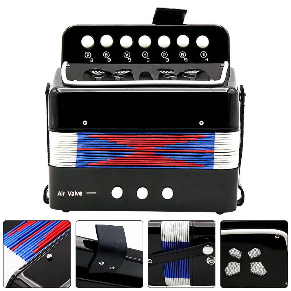 SHOWERORO 1Pcs Black Rectangular Accordion Instrument for Kids Music ...