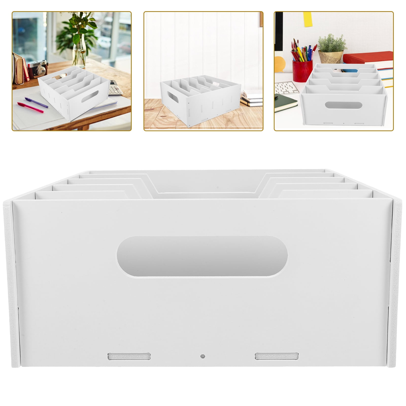 SHOWERORO 1Pcs Cash Drawer Tray Multi Grid Design White 11.4X10.6X4.7in ...