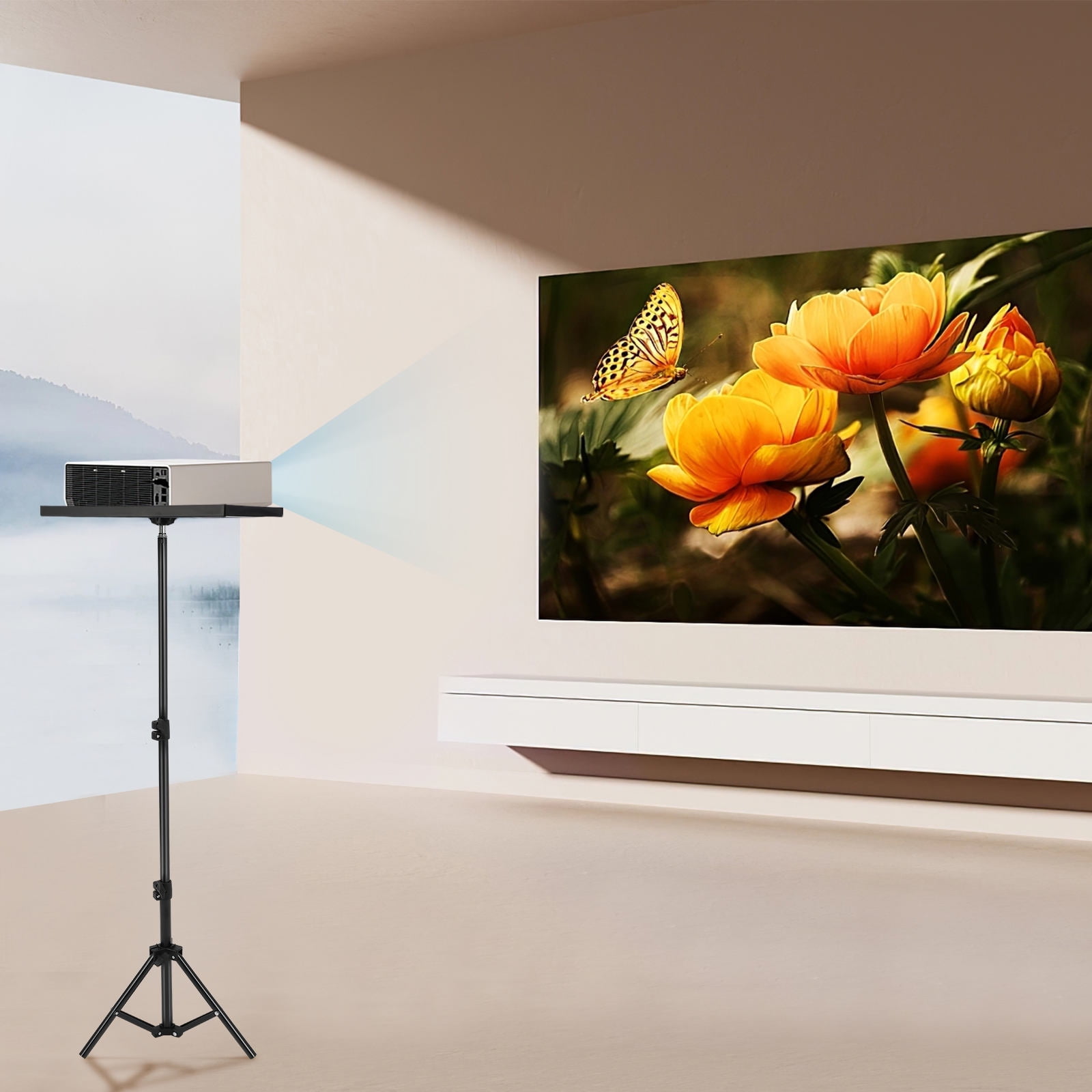 SHOWERORO 1Pcs Projector Table Stand with Tripod Shape for Laptop and ...