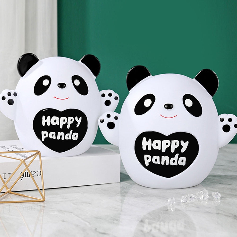 SHOWERORO 1Set Childrens Money Box in Panda Shape for Saving Money White Plastic Desk Top ...