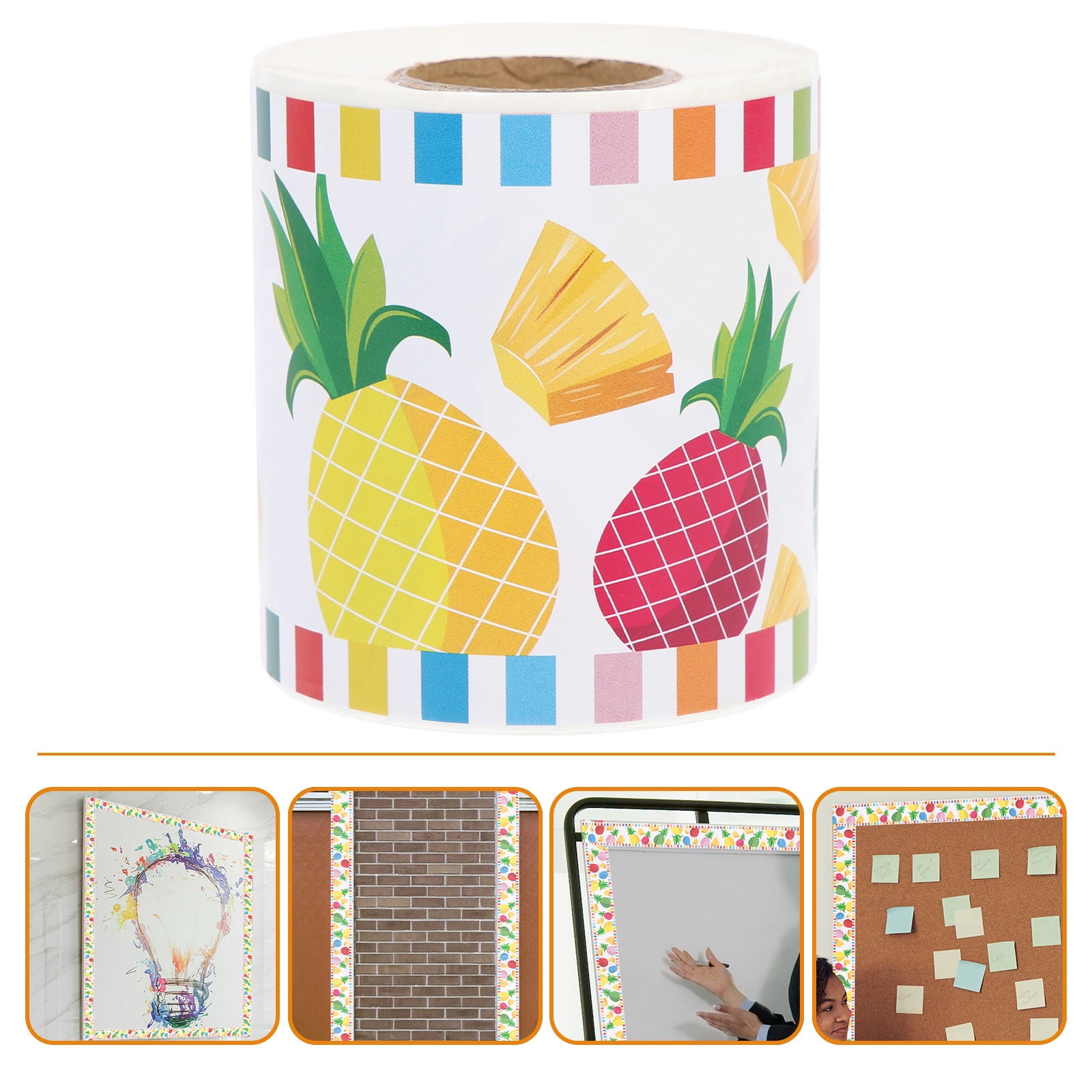 SHOWERORO 1Set DIY Border Sticker Decor Pineapple Bulletin Sticker for ...